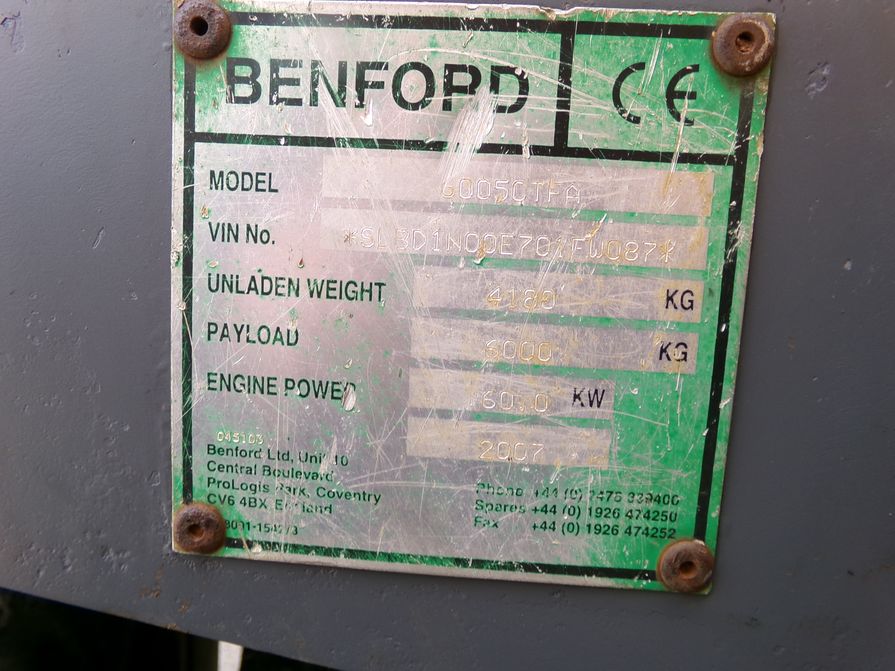 2007 Terex 6 Tonne Dumper - McCullagh Machinery