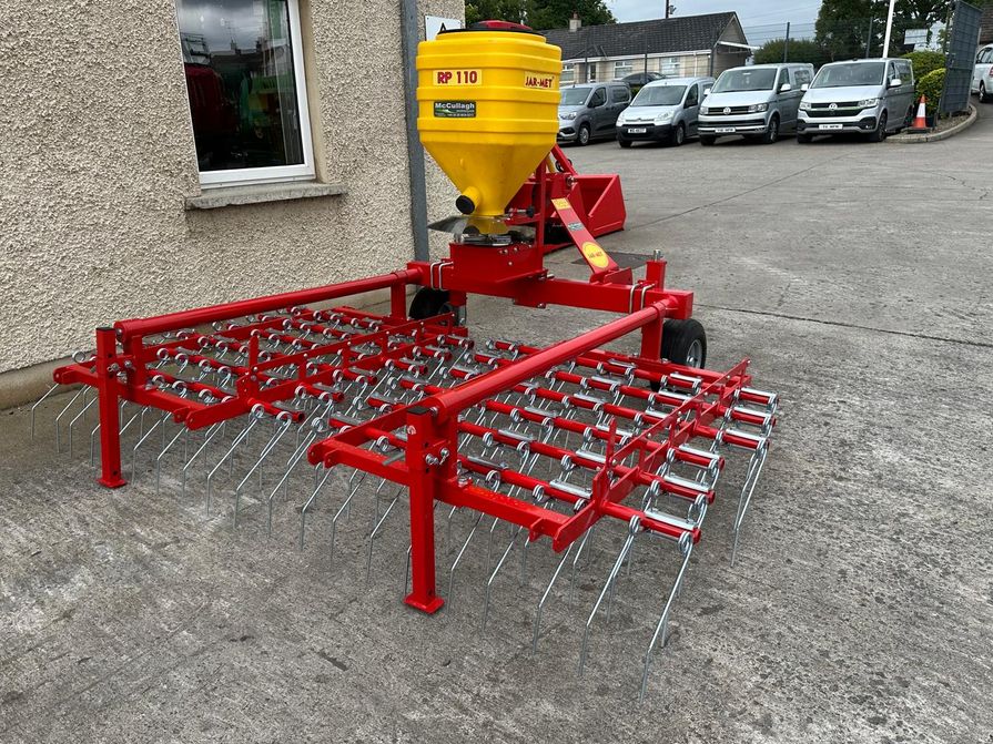 New Jarmet 3m Grass Stitcher Spring Tine Harrow with Seeder - McCullagh ...
