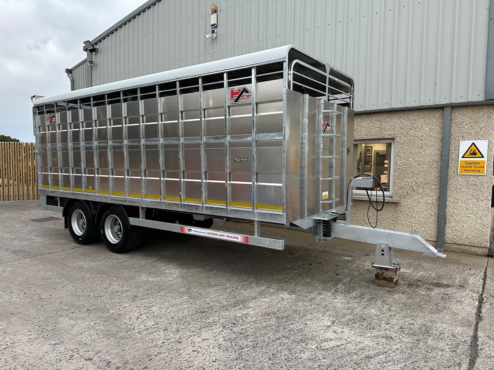 New Hudson 20ft x 8ft Tractor Drawn Cattle Trailer - McCullagh Machinery
